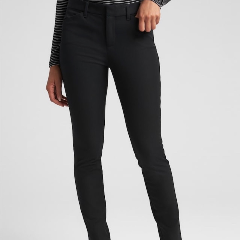 Gap True Straight Two-Way Stretch Pants In Black - Gem